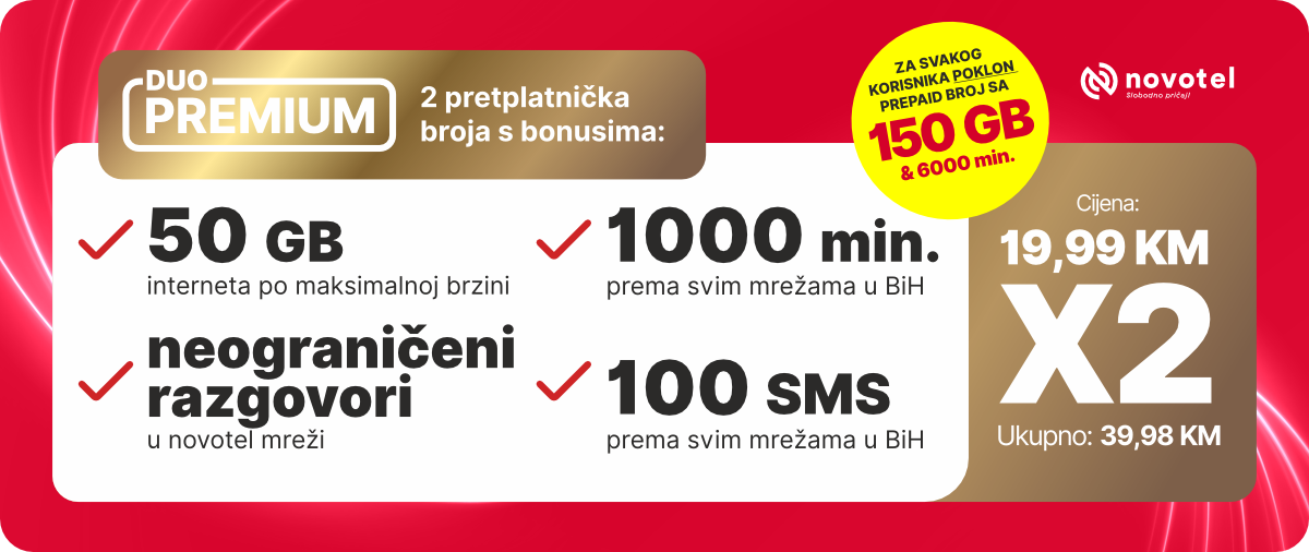 Tražite savršen tarifni paket? Tarifni modeli DUO PLUS i DUO PREMIUM su odgovor! | novotel ...
